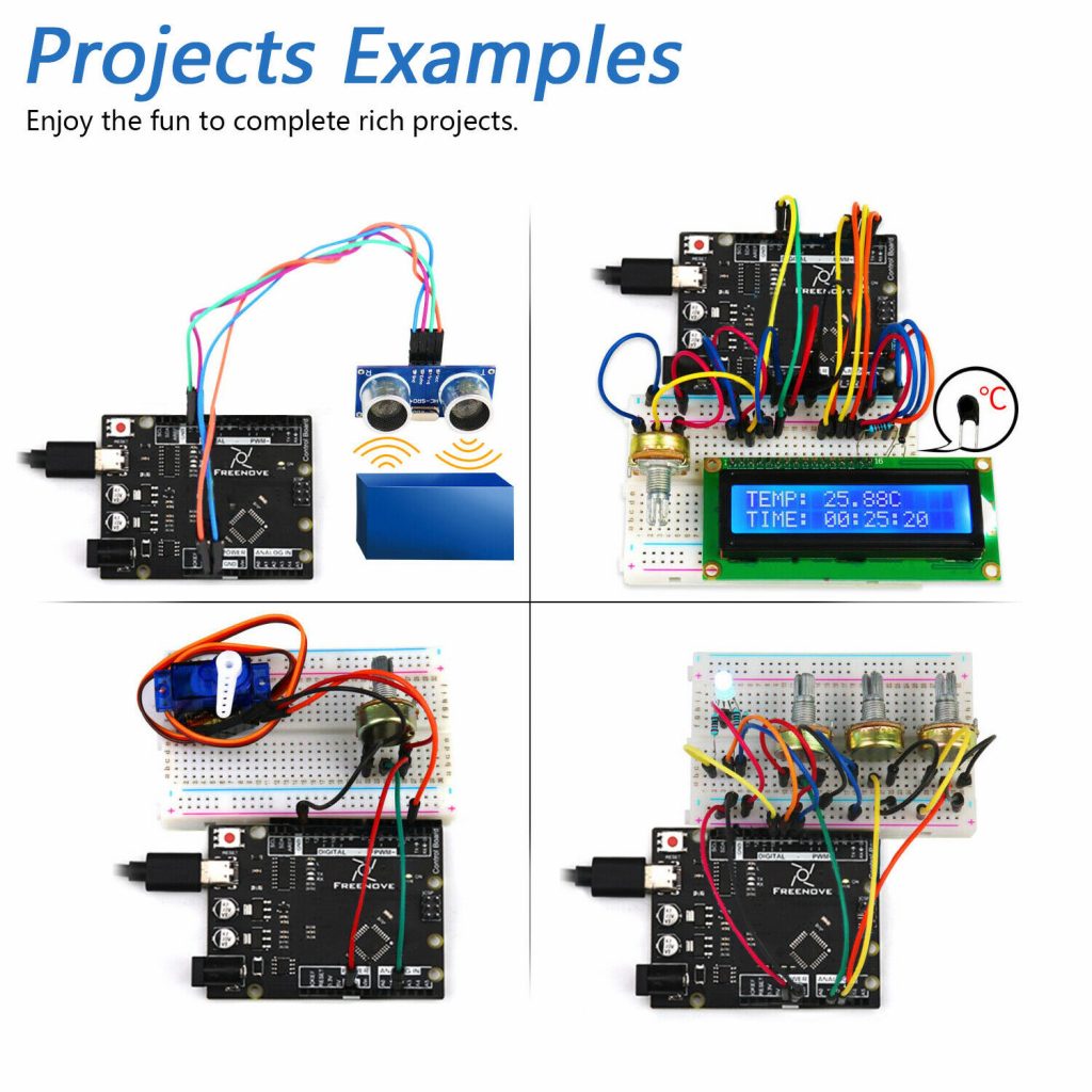 Arduino Starter kit med ultrasonic sensor servomotor osv Freenove ...